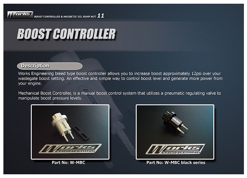 TOPSOUND PERFORMANCE: WORKS ENGINEERING Mechanical Boost Controller