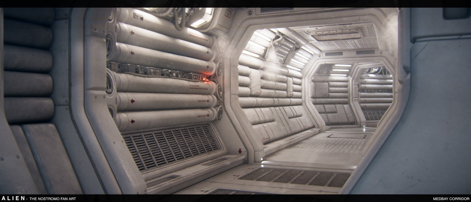 The Dork Review: Rob's Room: Alien's Nostromo Spaceship Interior by Ian ...