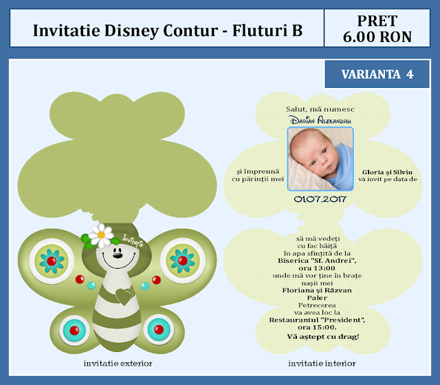 BebeStudio11.com - Invitatii Nunta‎ si Botez: Invitatii Botez - Fluturi ...