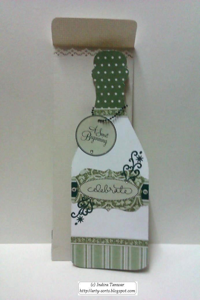 Arty Sorts: Bottle shaped card
