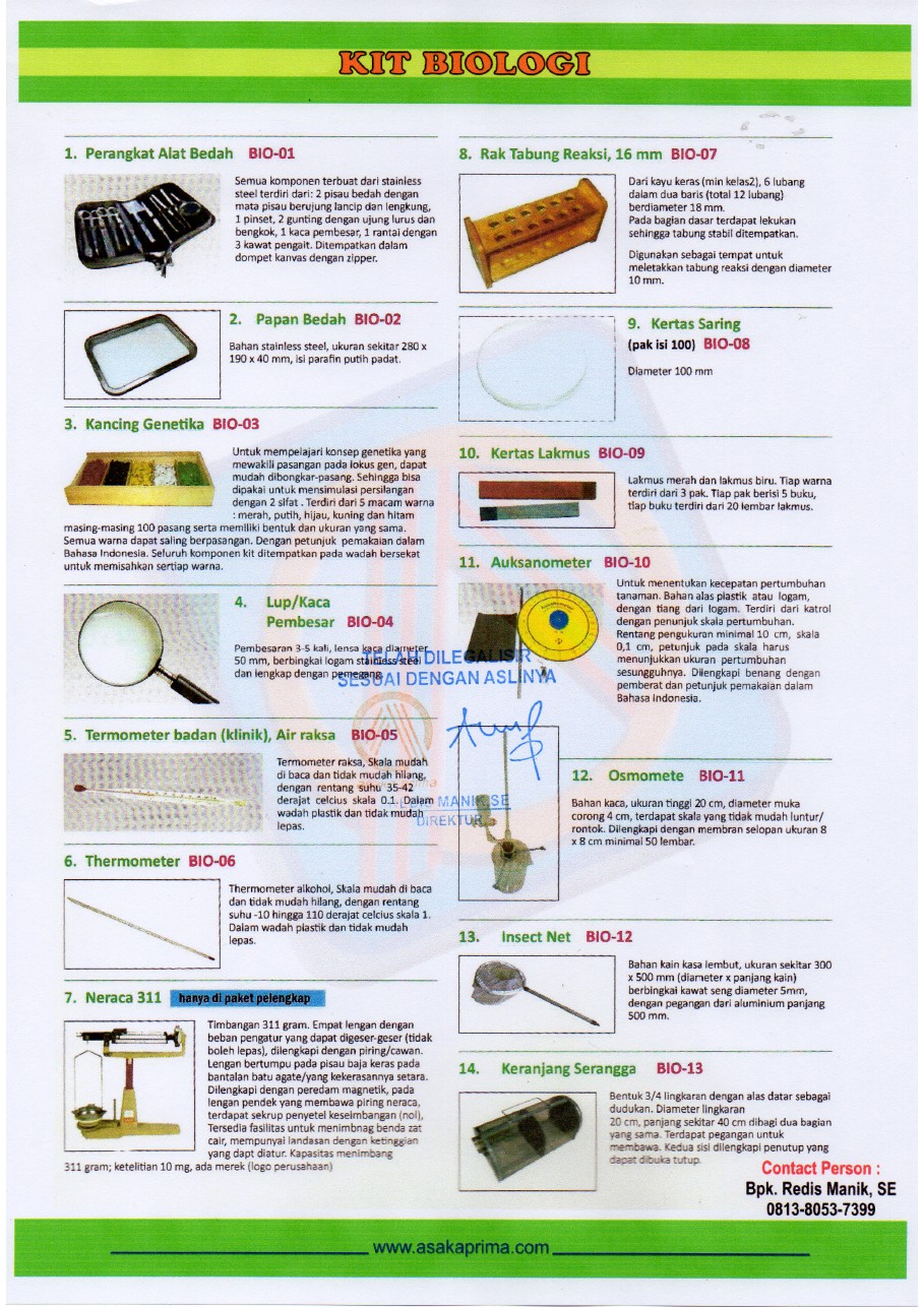 Pengadaan Alat Peraga IPA SMP (Paket Dasar DAK) ~ PERALATAN ...