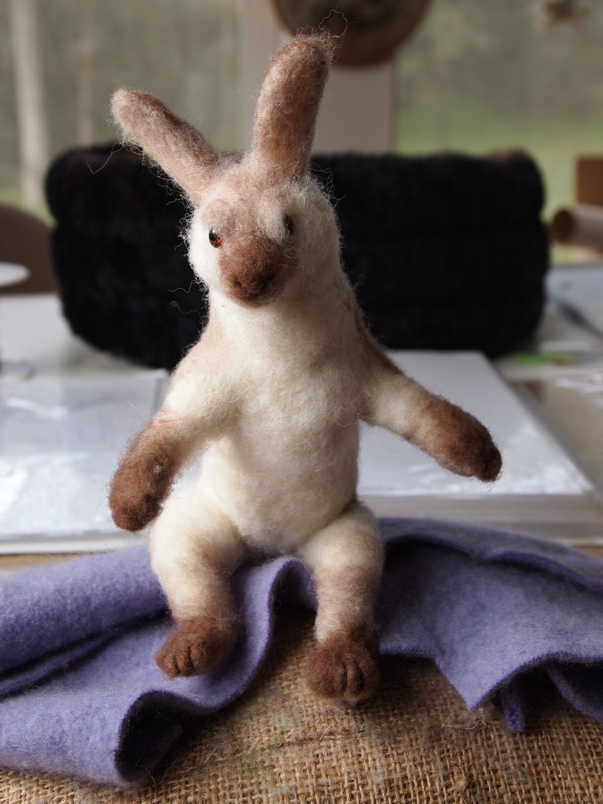 Kaaren's Art and Author Blog: Creating a Needle Felted Rabbit