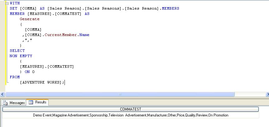 Suhas R. Kudekar: To get a comma separated list in SQL & MDX.