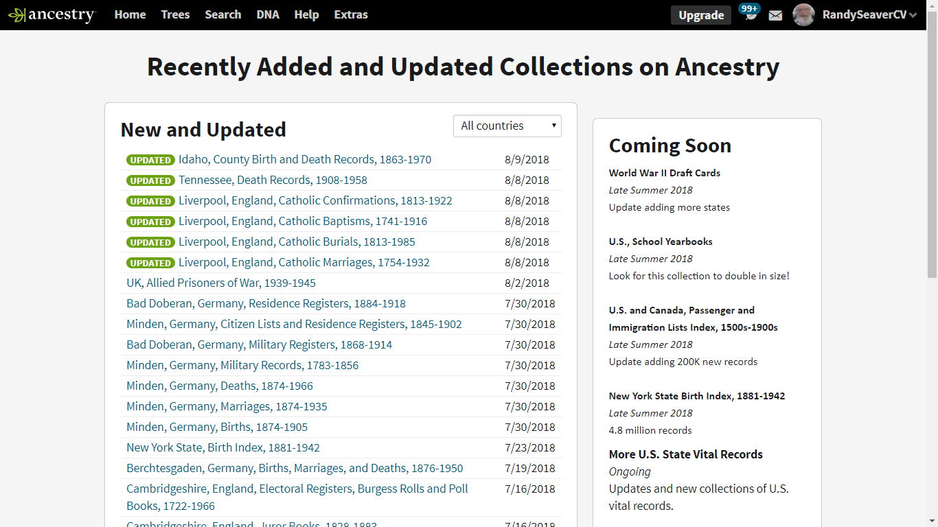 Genea-Musings: Added or Updated Ancestry.com Record Collections - Week ...
