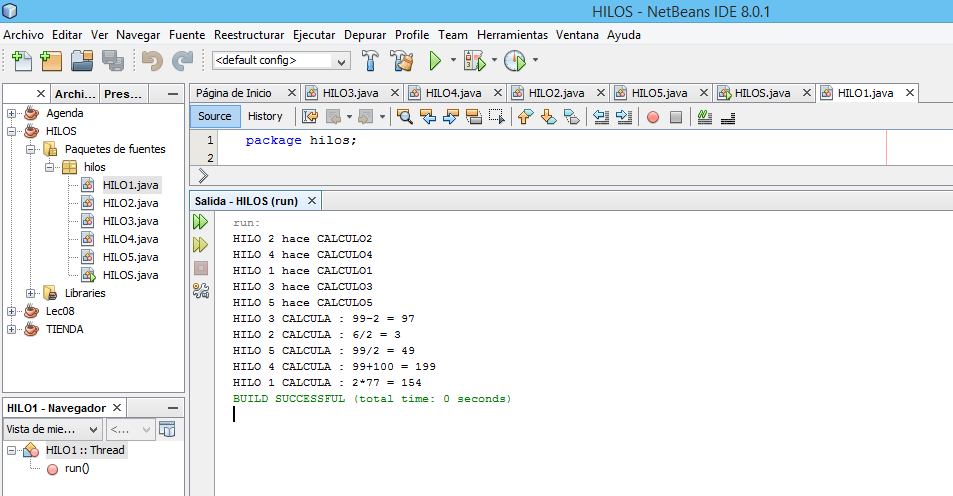 Hilos Sencillos en Java ( NetBeans ) ~ Programadortico.com
