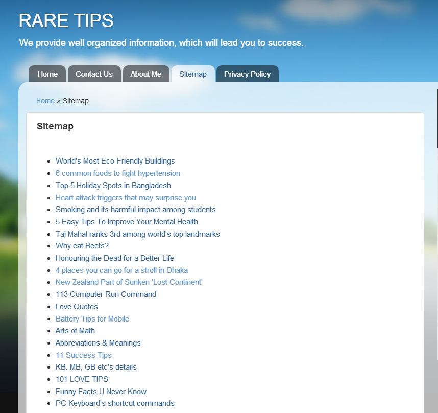 How to Create a Blogger Sitemap Page - RARE TIPS