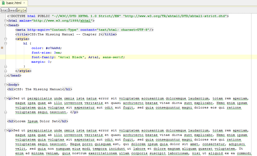 Coding Rocks!: Using pycharm as an HTML/CSS editor
