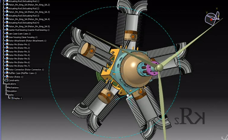 คลิปVideo การเขียนโมเดล3Dและทำแอนิเมชั่นเครื่องยนต์ Radial Engineด้วย ...
