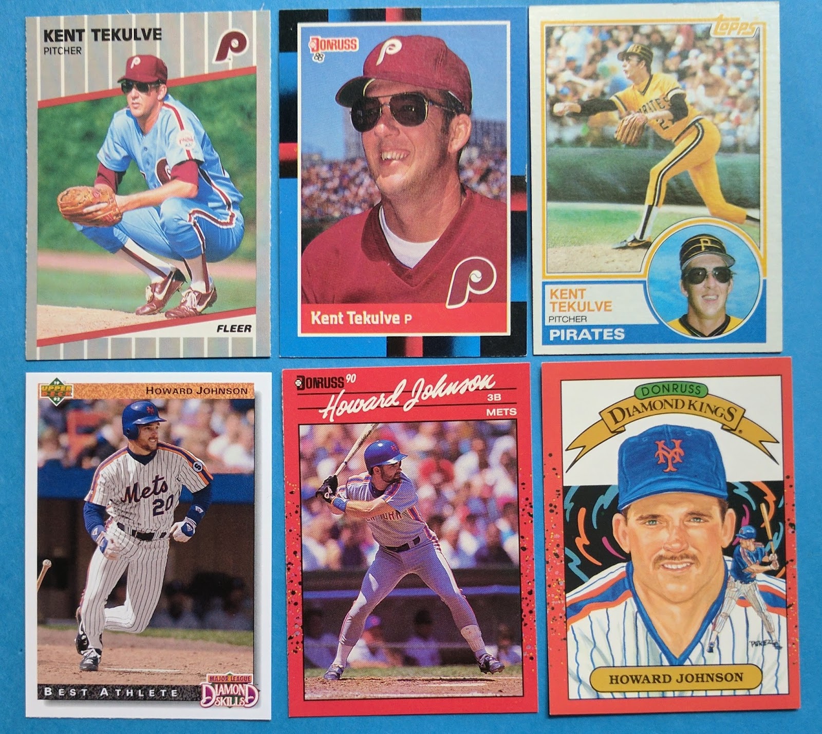 Baseball Card Breakdown: Card stacks from new guys