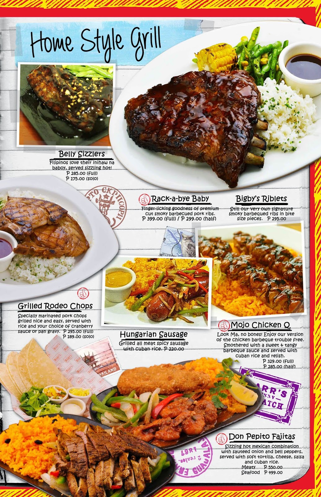 Bigby's New Menu - keepsakes ♥