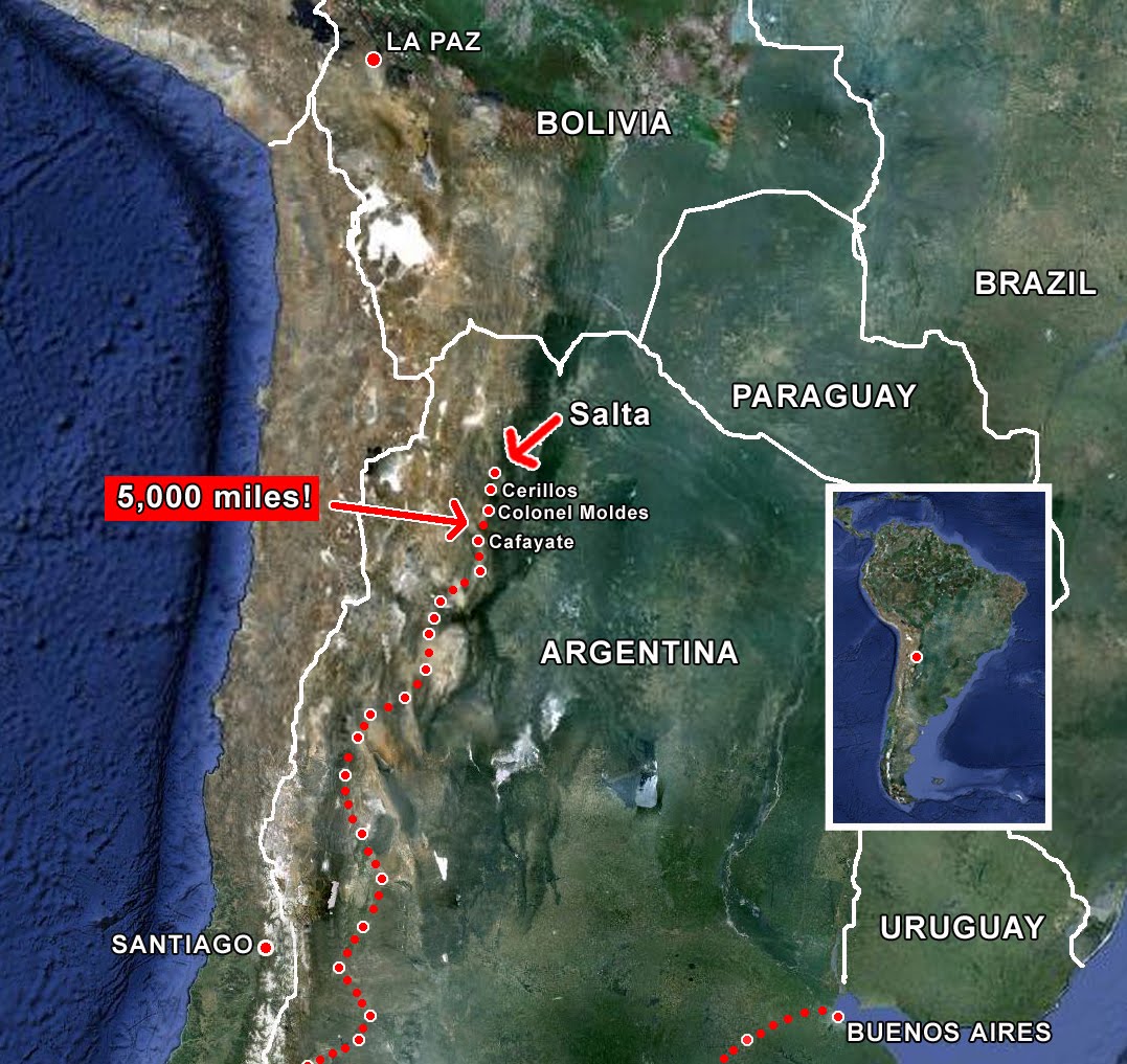 the bicycle diaries: Salta, Argentina - 5000 miles