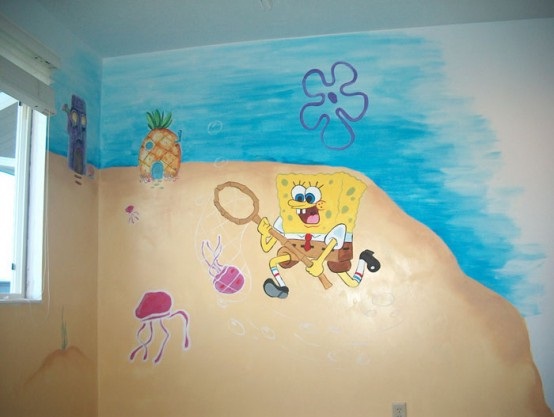 decora y disena: Recámaras Bob Esponja: Ideas de Decoración para Chicos