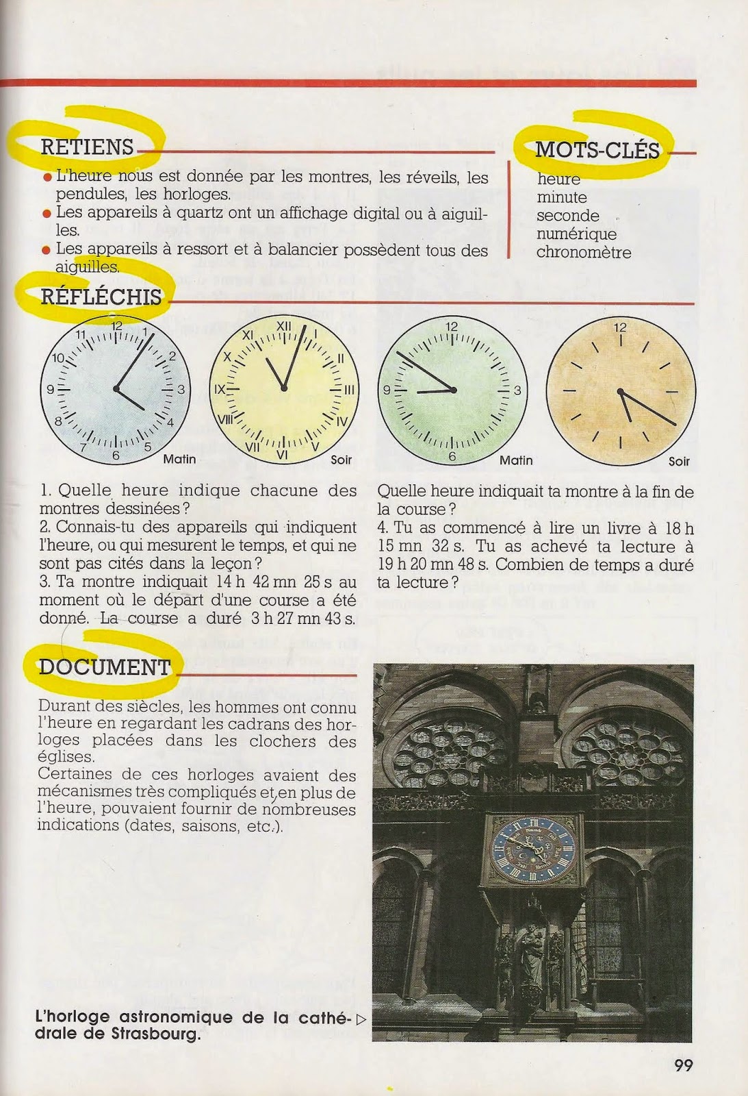 Leçons de choses: Le temps, la Terre, et l'espace