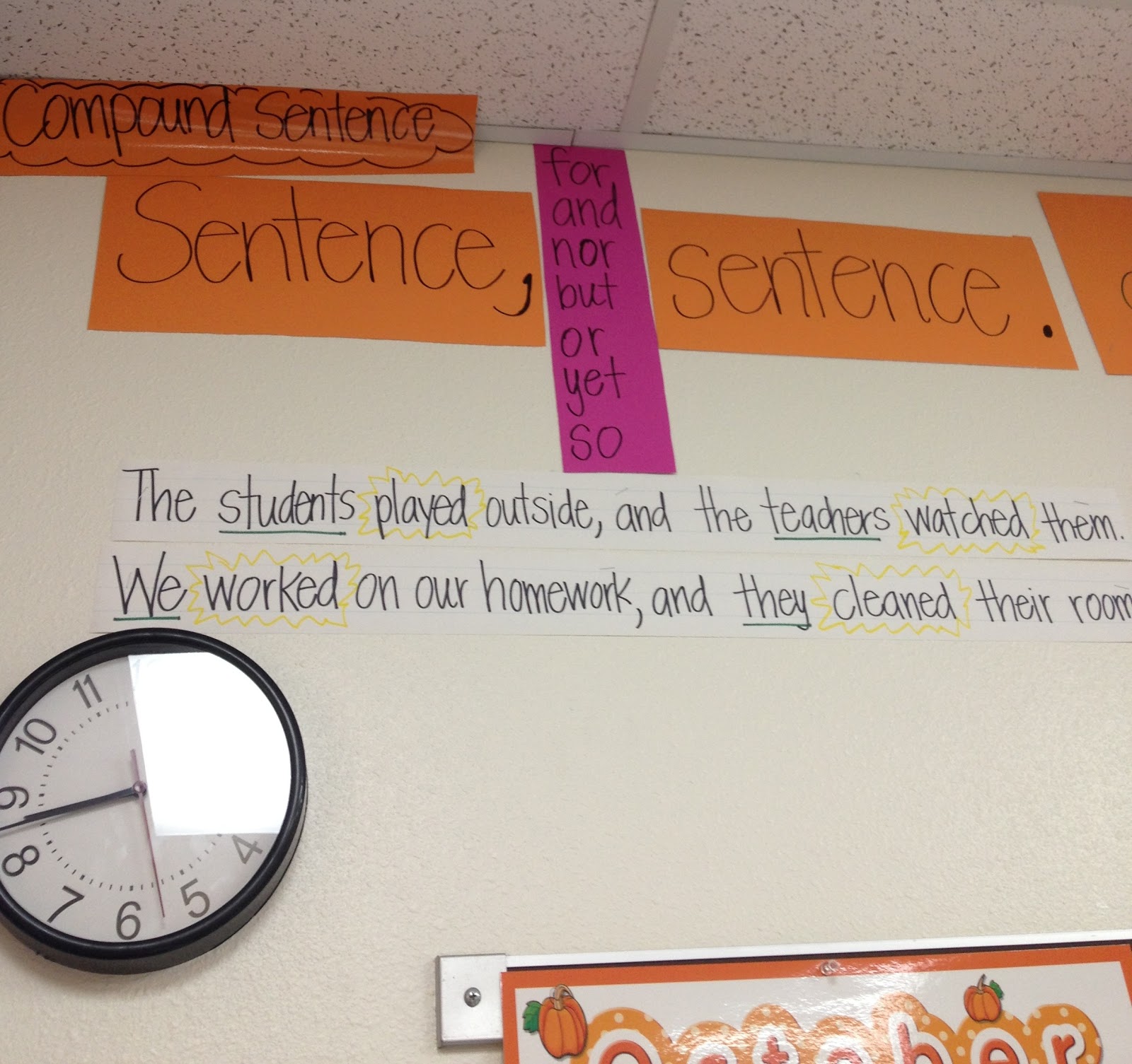 Compound Sentence Anchor Chart