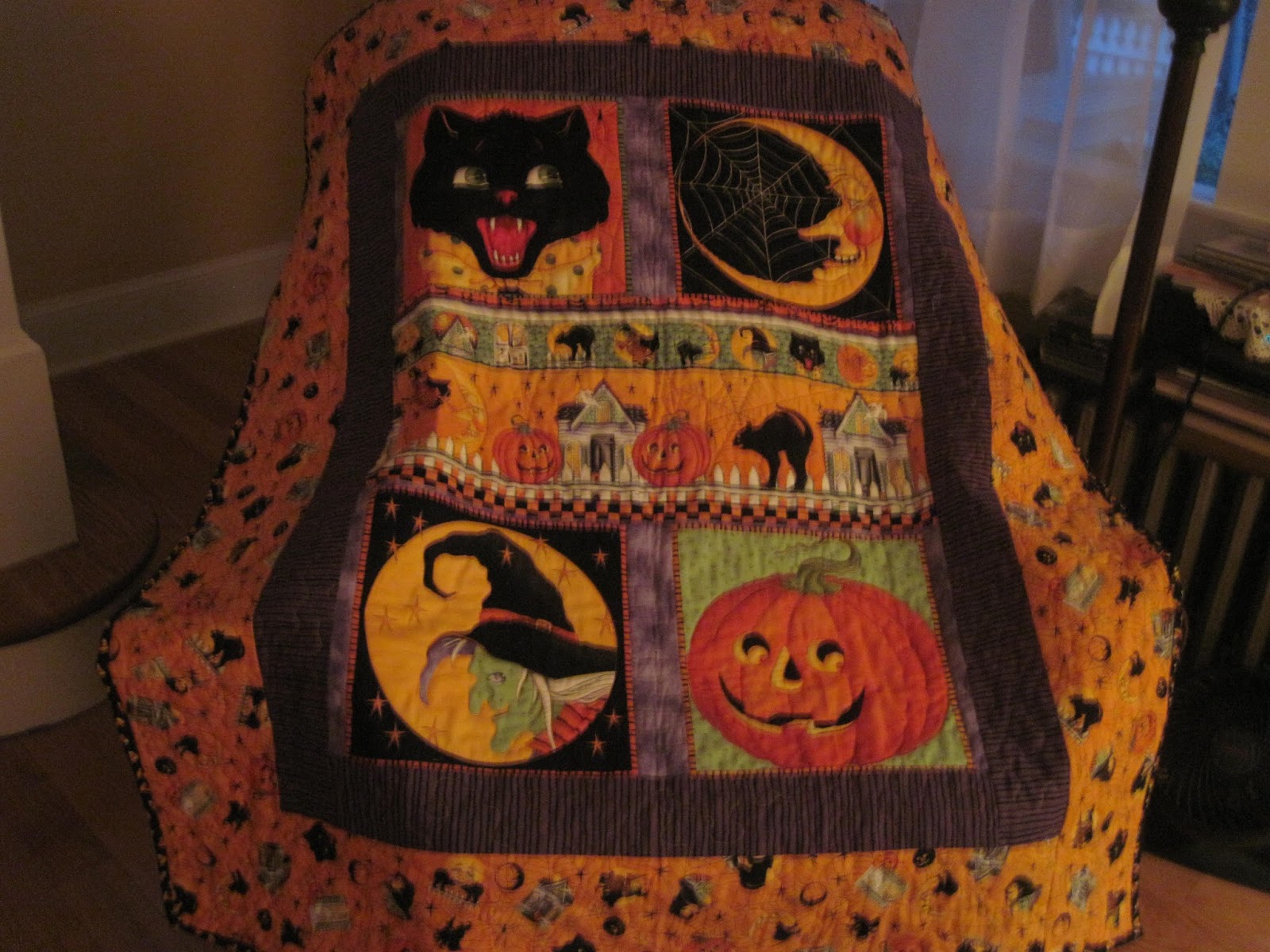 down to earth living and thinking: Halloween Quilt