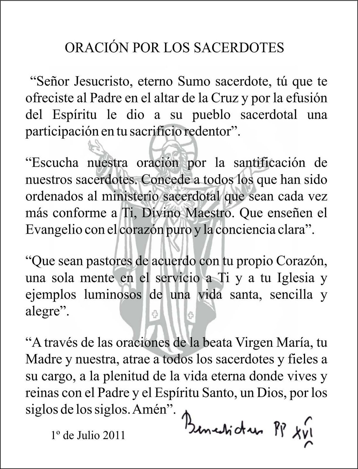 Tarjetas Y Oraciones Catolicas OraciÓn Al Sagrado CorazÓn Por Los Sacerdotes