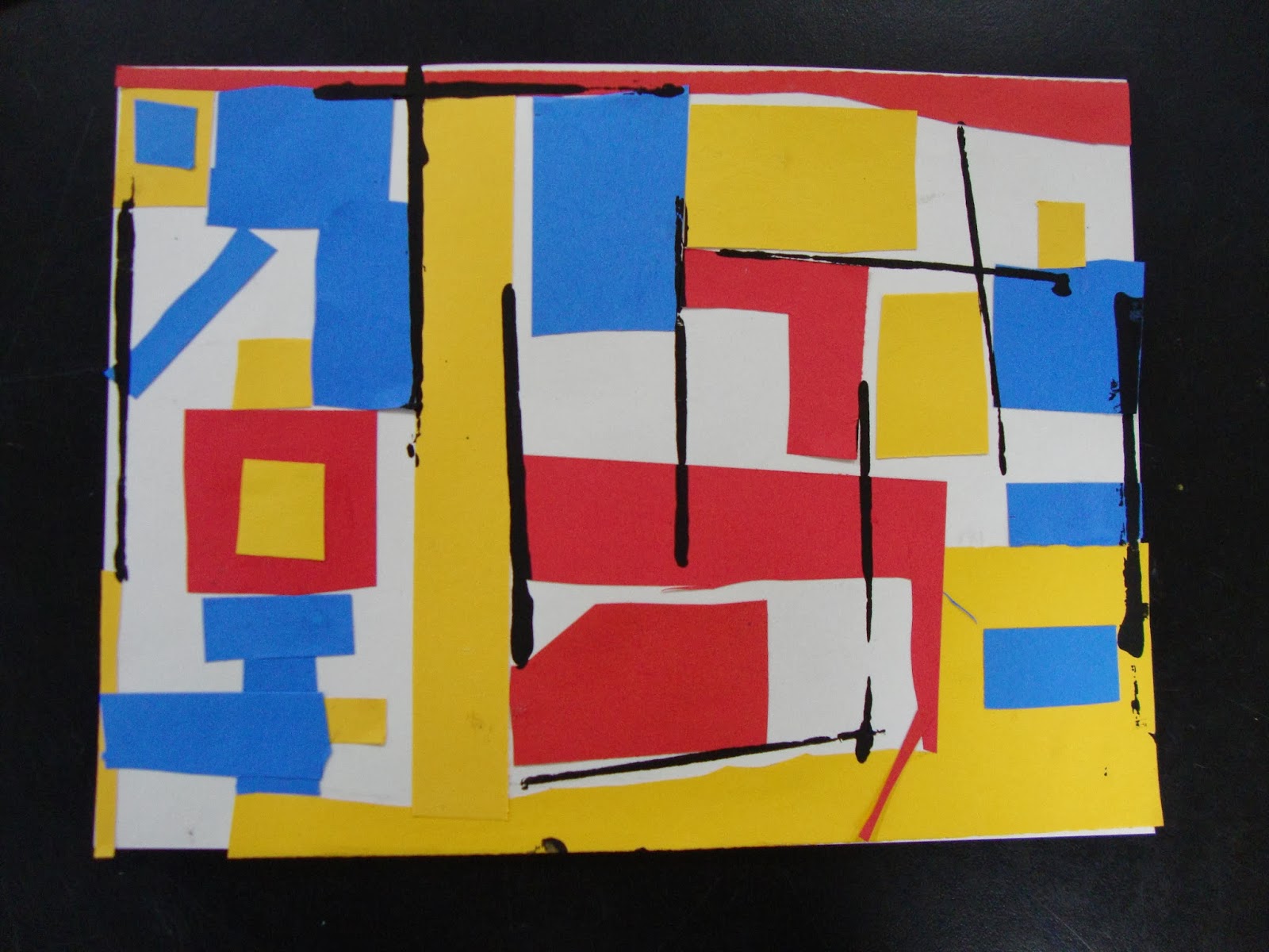 Rabidoux Art Room: Kindergarten: Primary Colors Mondrian Collage