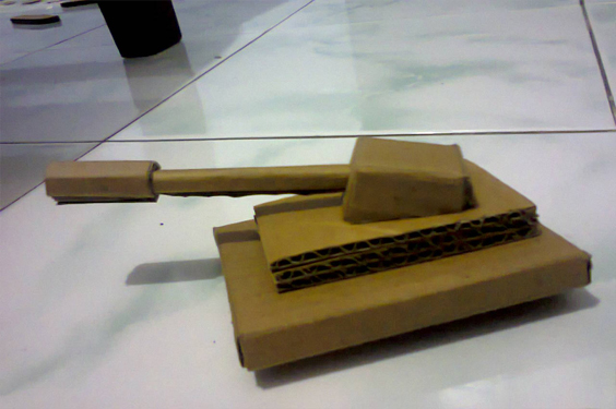 Cara Membuat Mobil Tank dari Kardus ~ Homemade Hemat