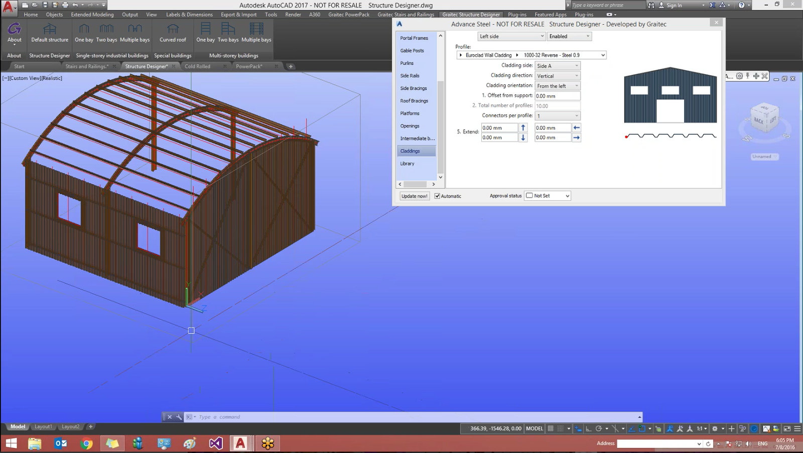 Revit Add-Ons: Steel Structure Designer for Advance Steel