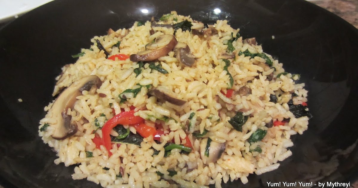 Yum! Yum! Yum!: Mushroom Masala Rice {Video Recipe}