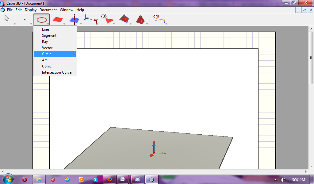 membuat kerucut dari Software Cabri 3D V2 | LisMath Educations