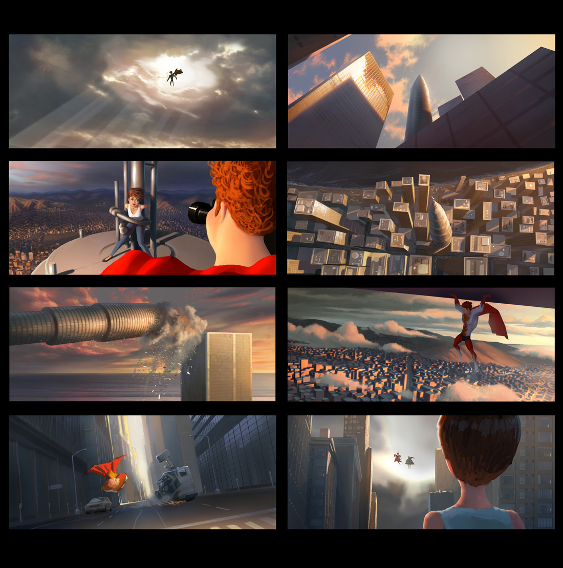 Living Lines Library: Megamind (2010) - Concept Art, Color Keys