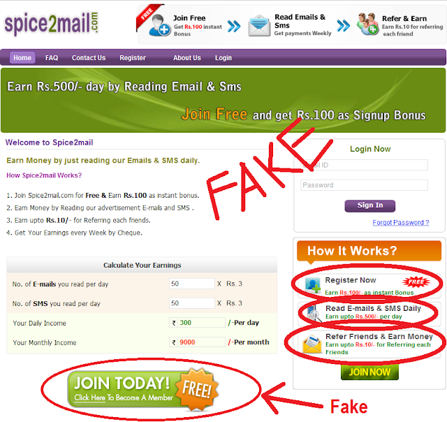 Spice2mail is 100% Fake ~ Online Business Portal