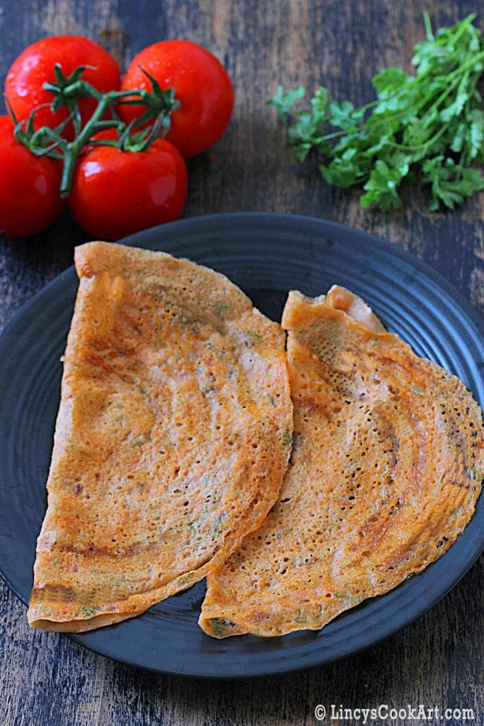 Instant Tomato Dosa ~ Lincy's Cook Art