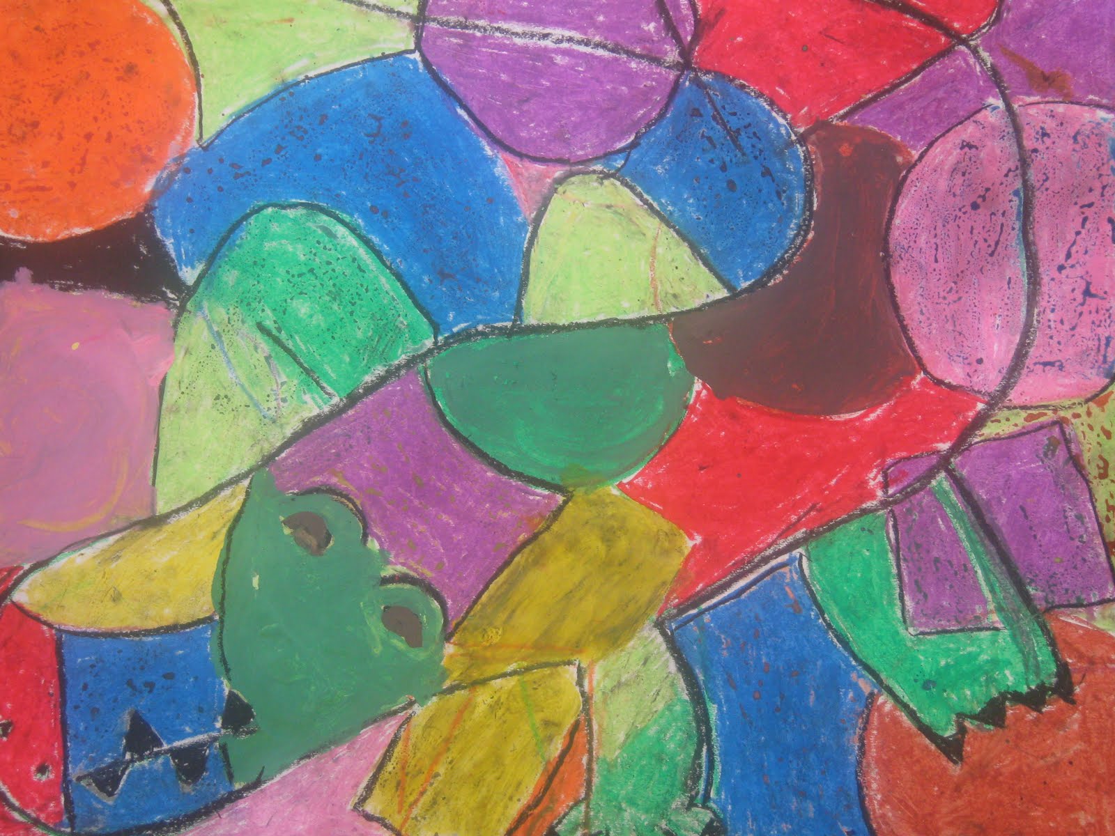 Cubist Animal Art Rowland Hall: Mixed Media Cubist Animals