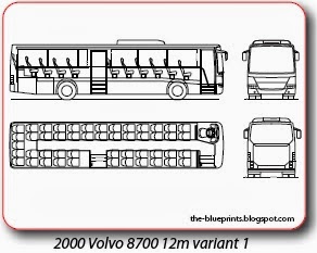 Vector Blueprints - Cars, Trucks, Busses and others: Volvo Bus - Vector ...