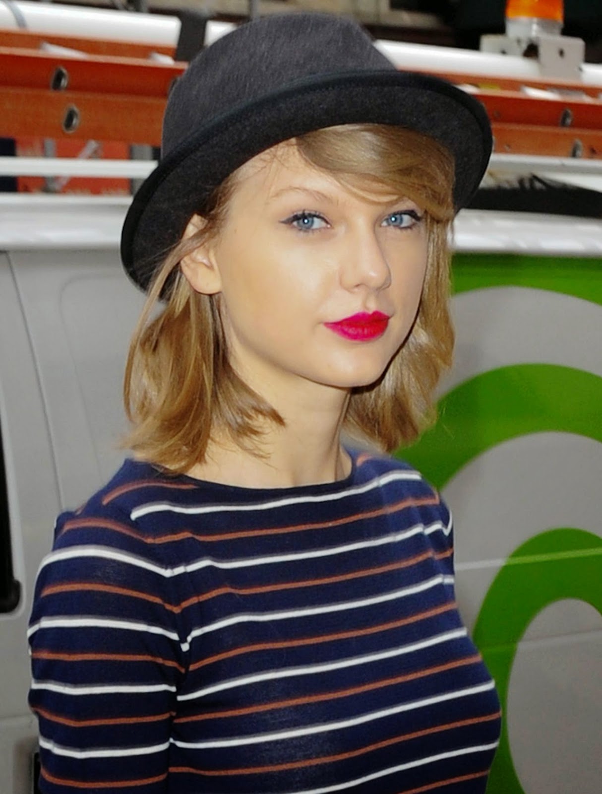 Taylor Swift is chic in stripes out and about in New York