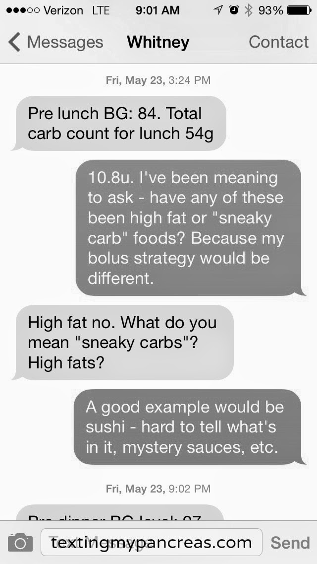 Texting My Pancreas: July 2014