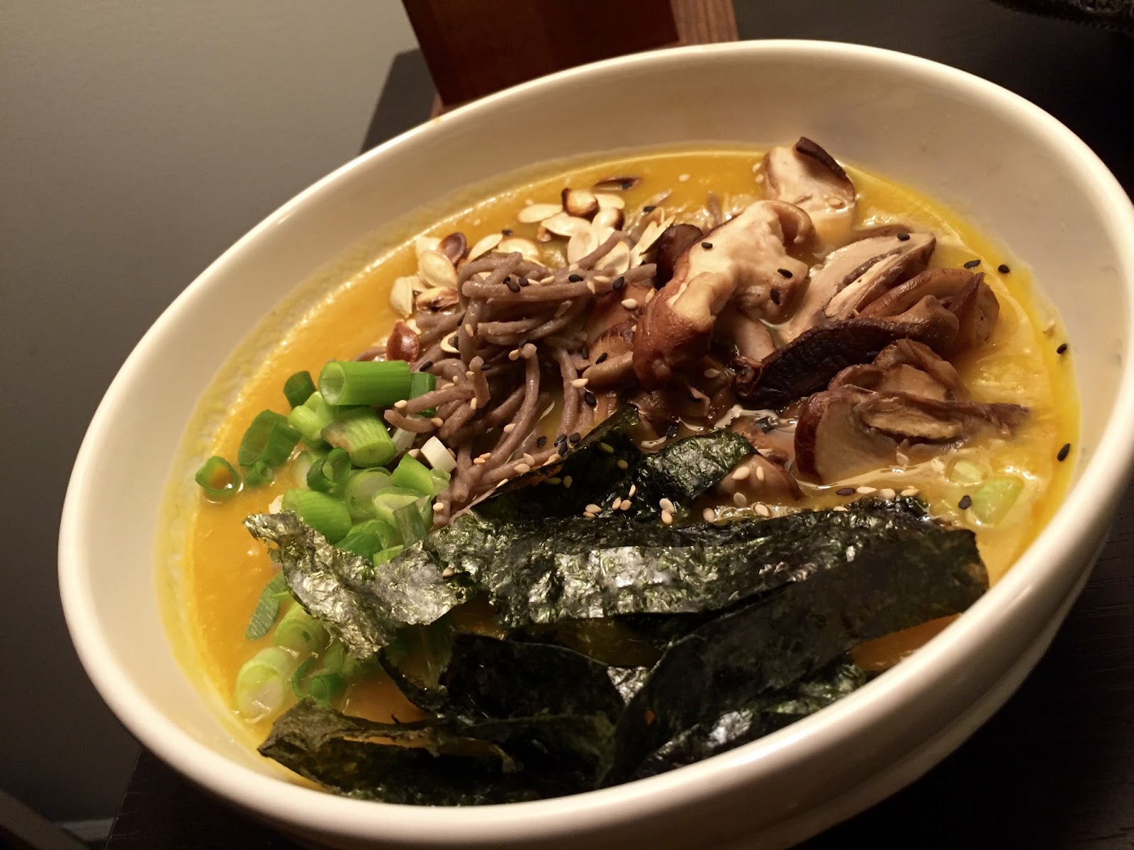 Kvell in the Kitchen: Pumpkin Miso Broth with Soba
