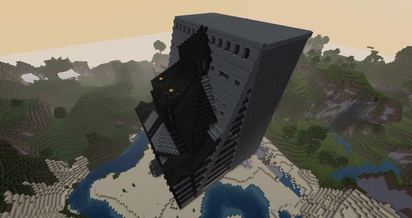 MineCraft with myZx: One HUGE and rather ugly building