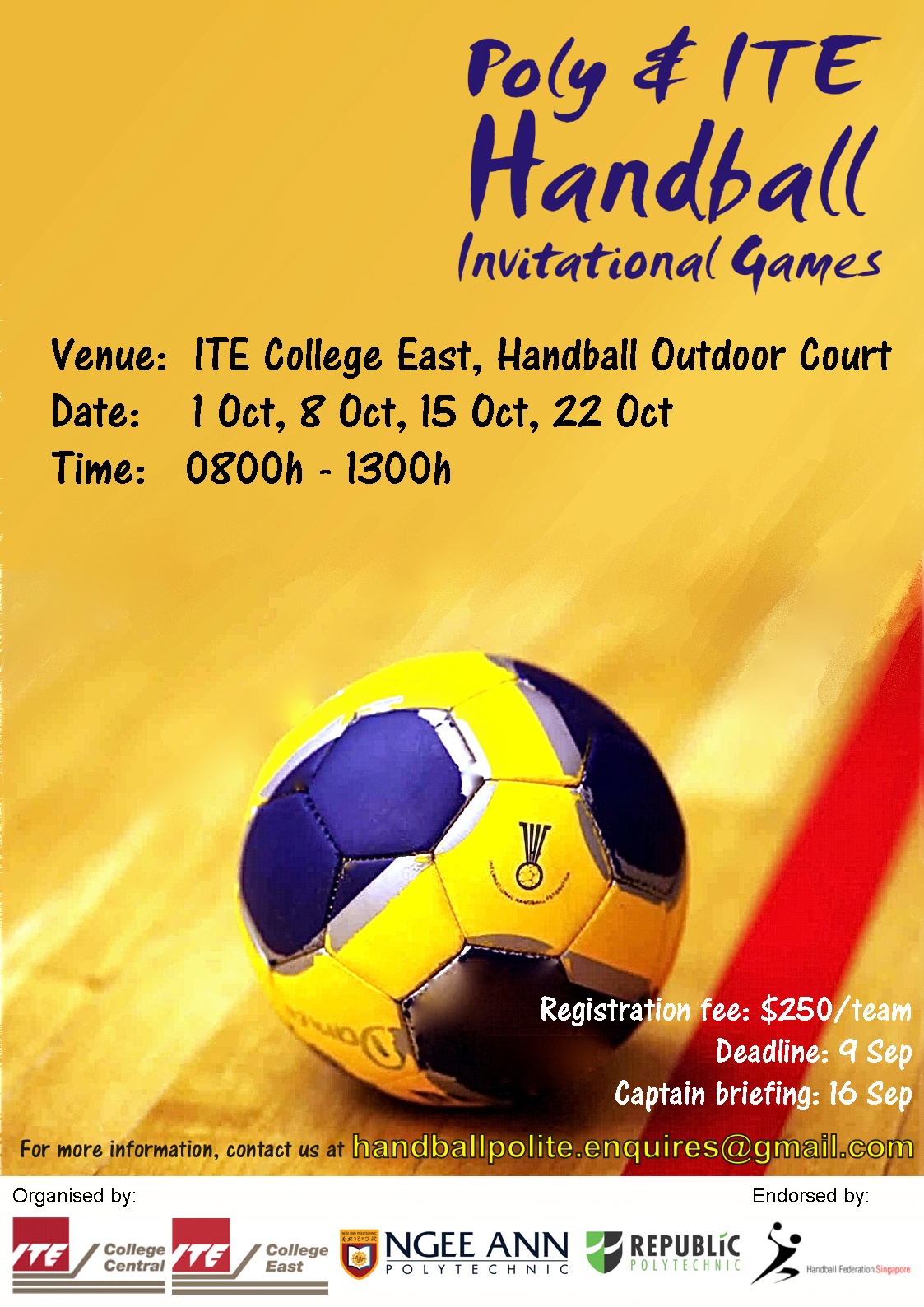 I LOVE HANDBALL, DO YOU? (:: Poly & ITE Handball Invitation Games 2011