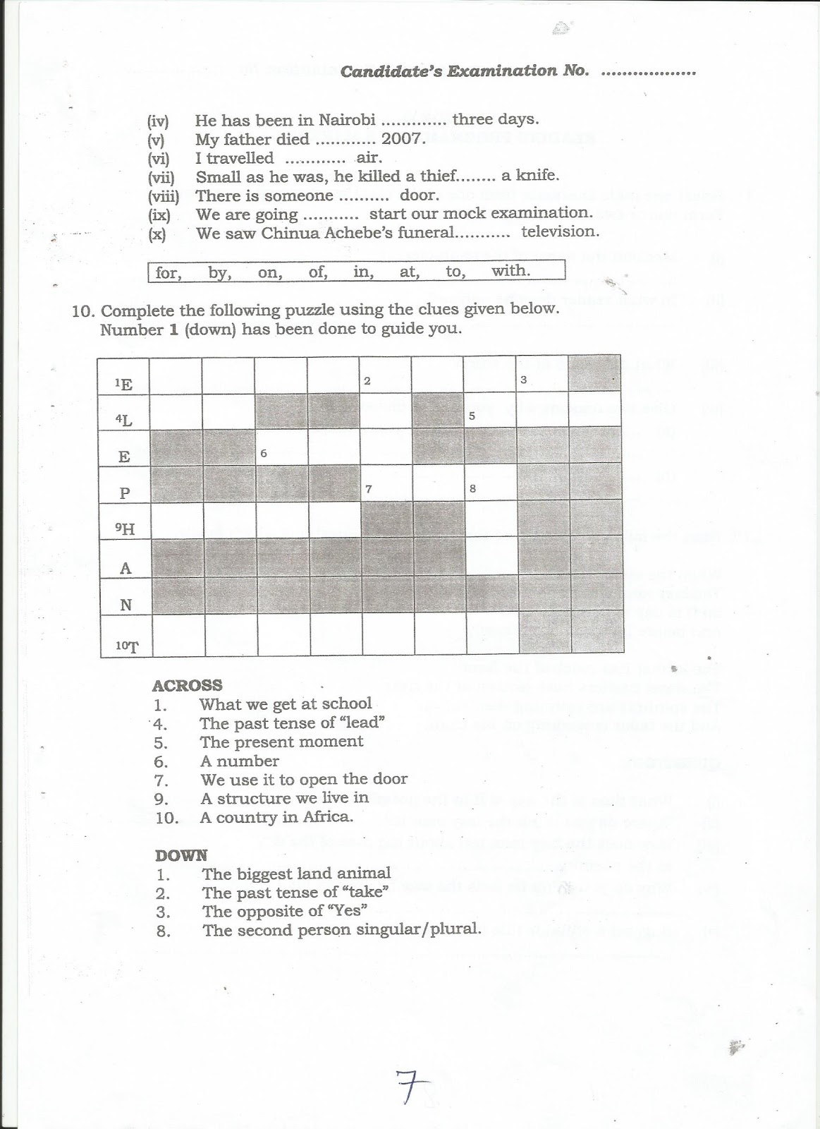 FORM TWO STUDY NOTES & PAST PAPERS BLOG: ENGLISH LANGUAGE--FORM TWO ...