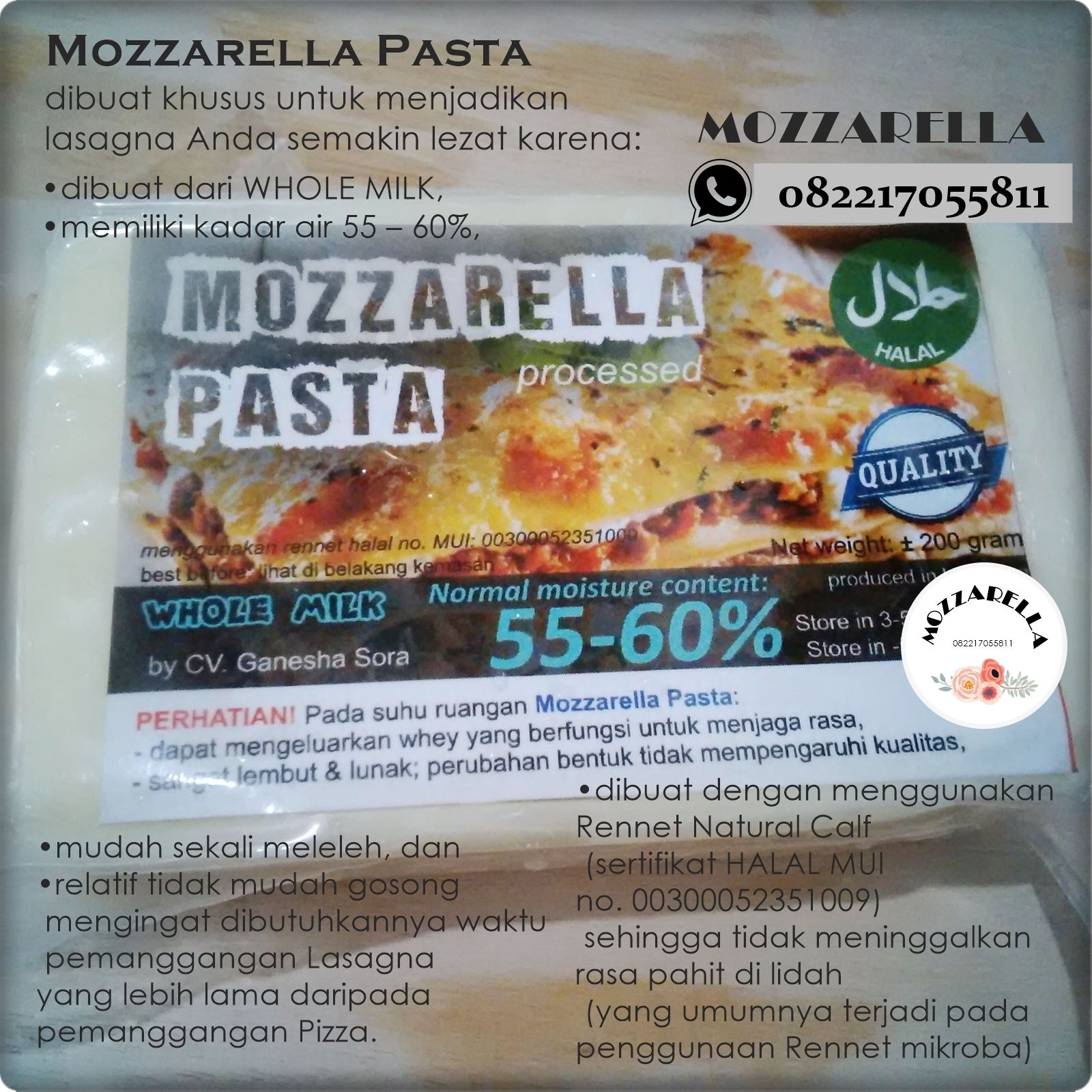 Keju Mozzarella Halal Bandung: KEJU LELEH MOZZARELLA UNTUK PASTA ANDA ...
