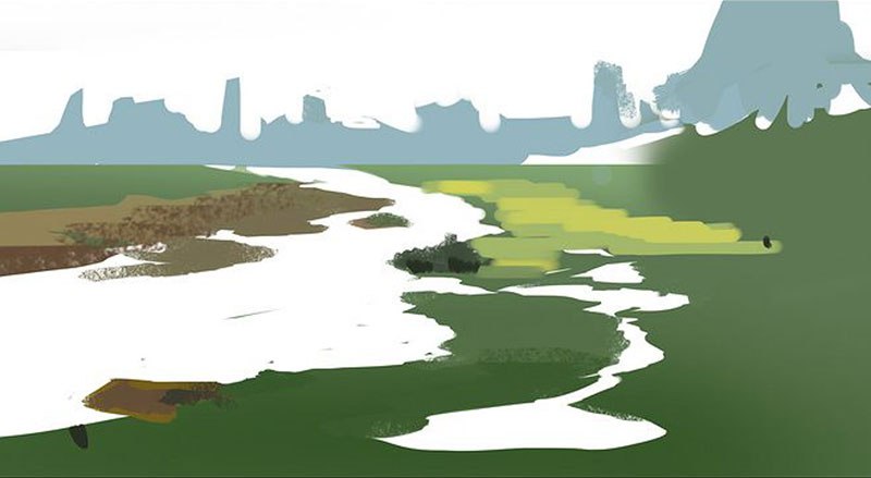 Digital landscape in stages