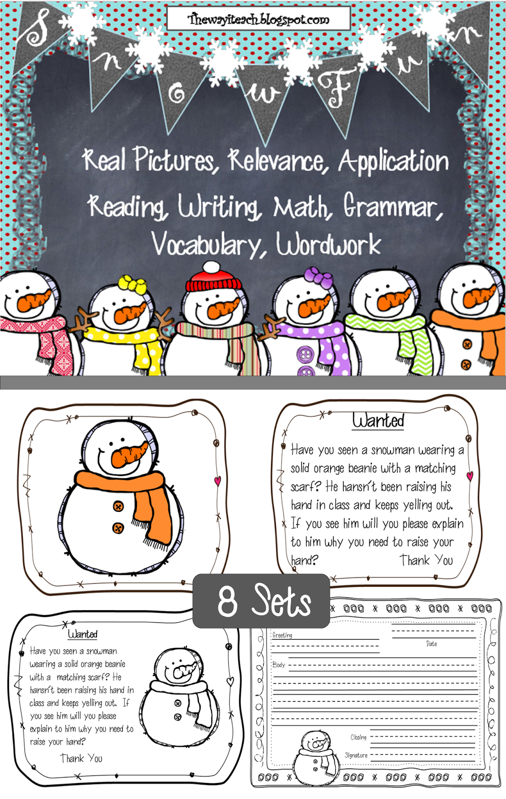 http://www.teacherspayteachers.com/Product/Snow-Fun-Math-Grammar ...