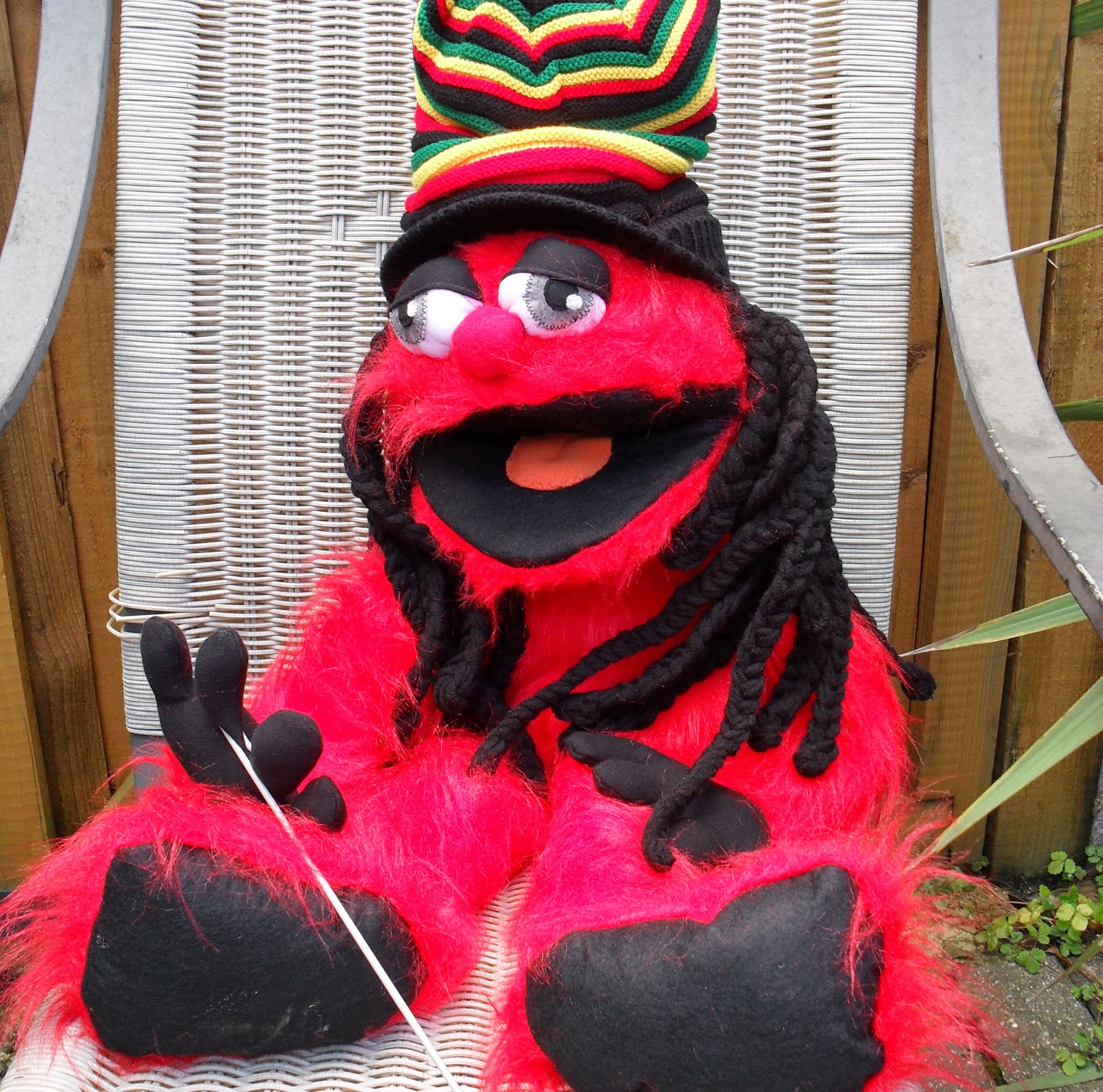 Custom Golf headcovers and puppets : red furry puppet