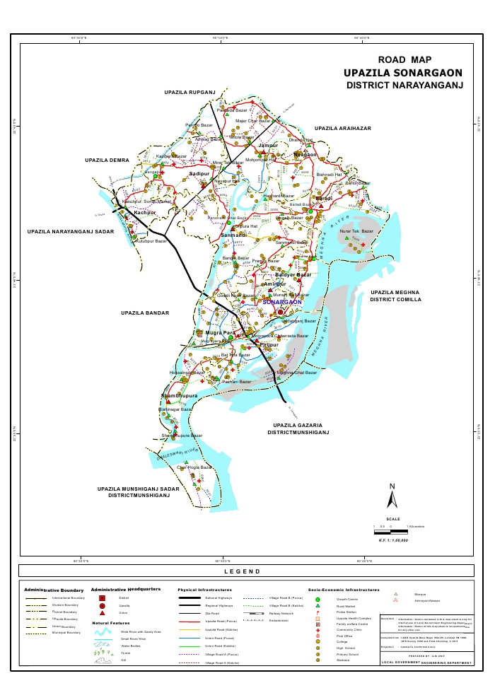 Mouza & Land Use Maps of Sonargaon Upazila, Narayanganj, Bangladesh ...