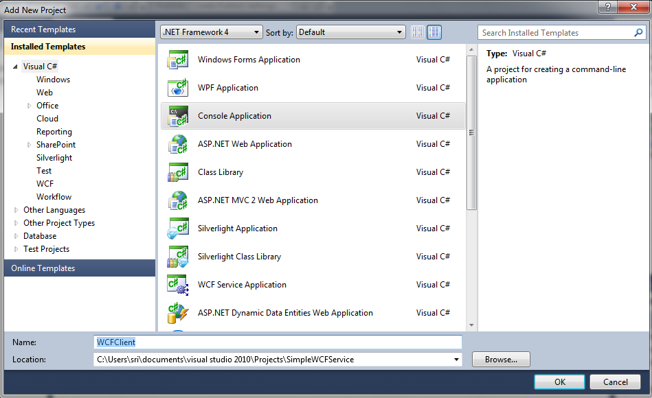 Creating A Simple Client To Utilize A Wcf Service Perceptions