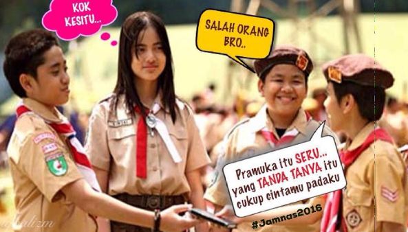 13 Meme Pramuka ini bikin kamu inget indahnya masa kecil, kemah yuk ...