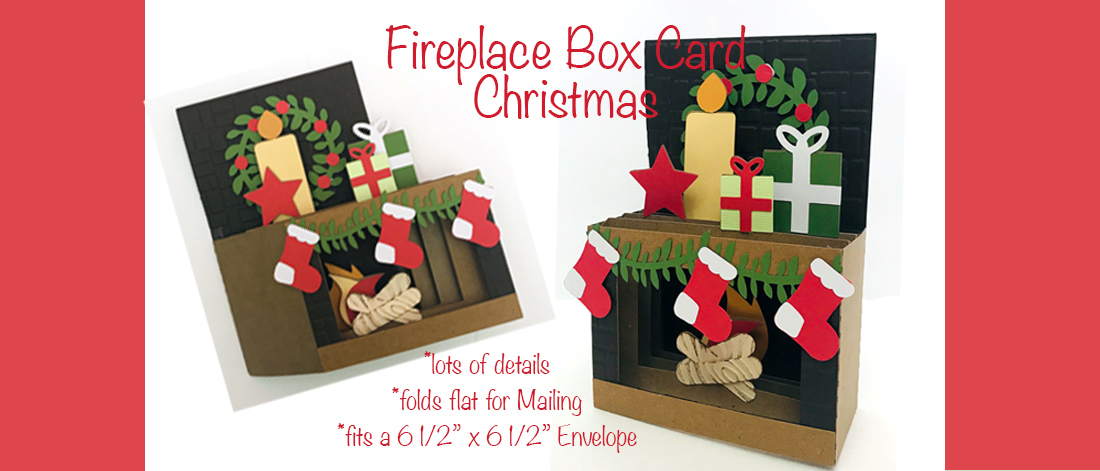 Fireplace Box Card and instructions - Paper Closet Designs