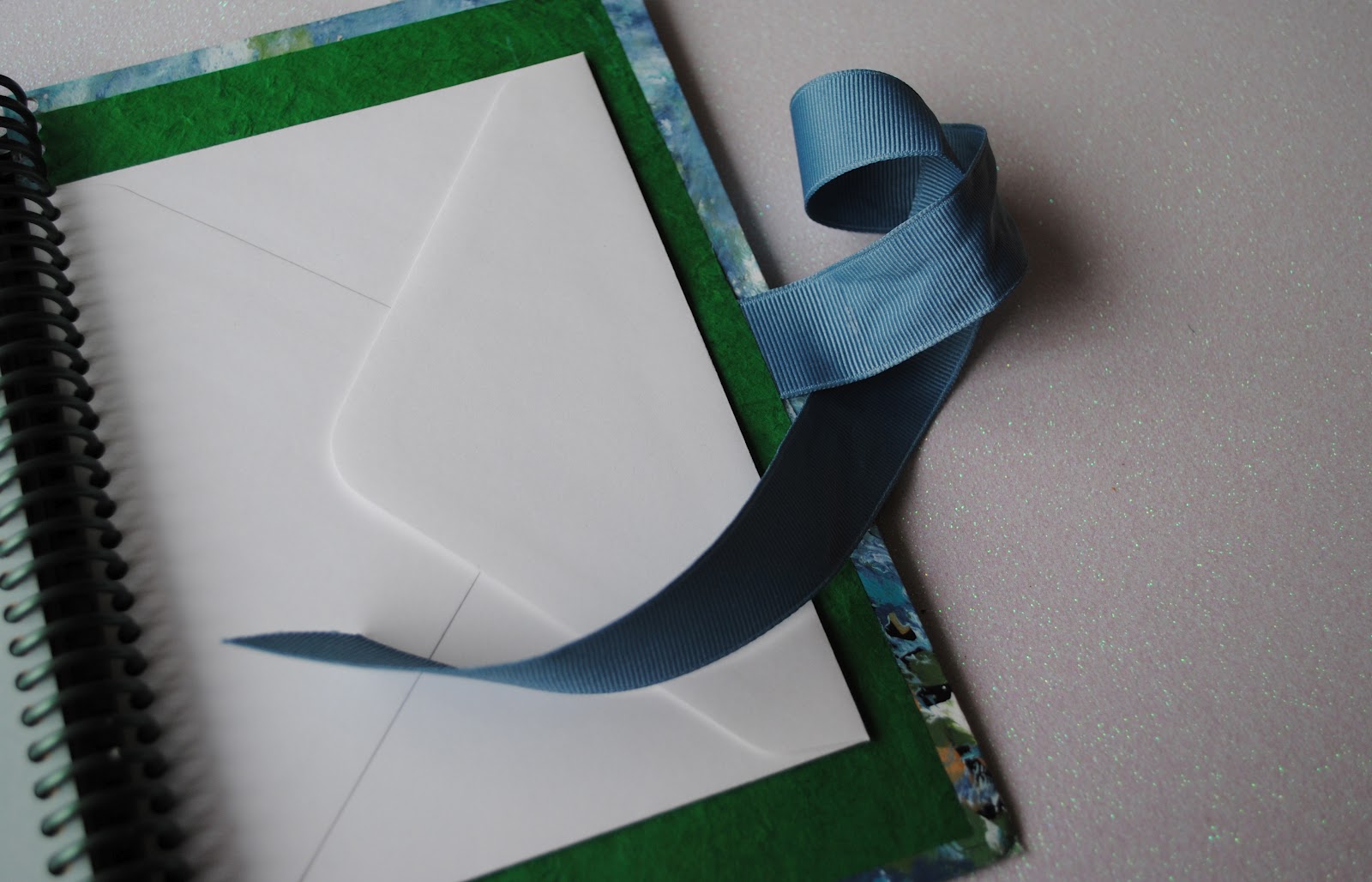 Quirk Crafts: Pretty Blue Green Hand Painted Journal - Multi Sized Page ...