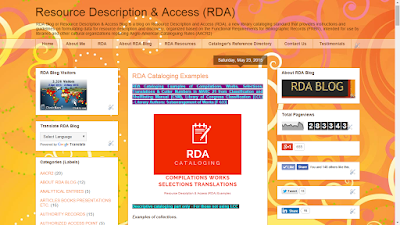 RDA Cataloging Examples