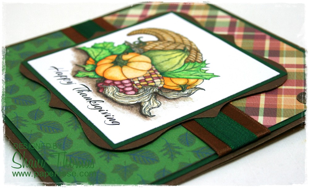 Happy Thanksgiving! card featuring Eureka Stamps Cornucopia digital ...