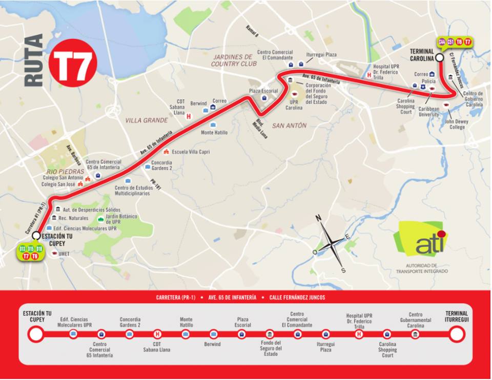 ESPA 3003-3101: RUTAS AMA (Debido a que no hay Tren Urbano)