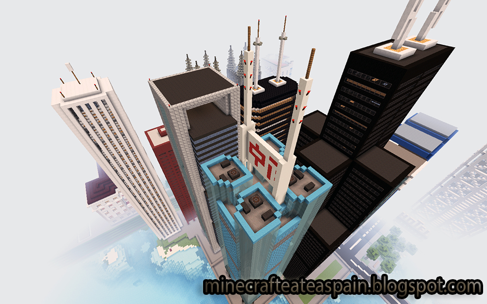Edificio Minecraft basado en CITIC PLAZA Tianhe China