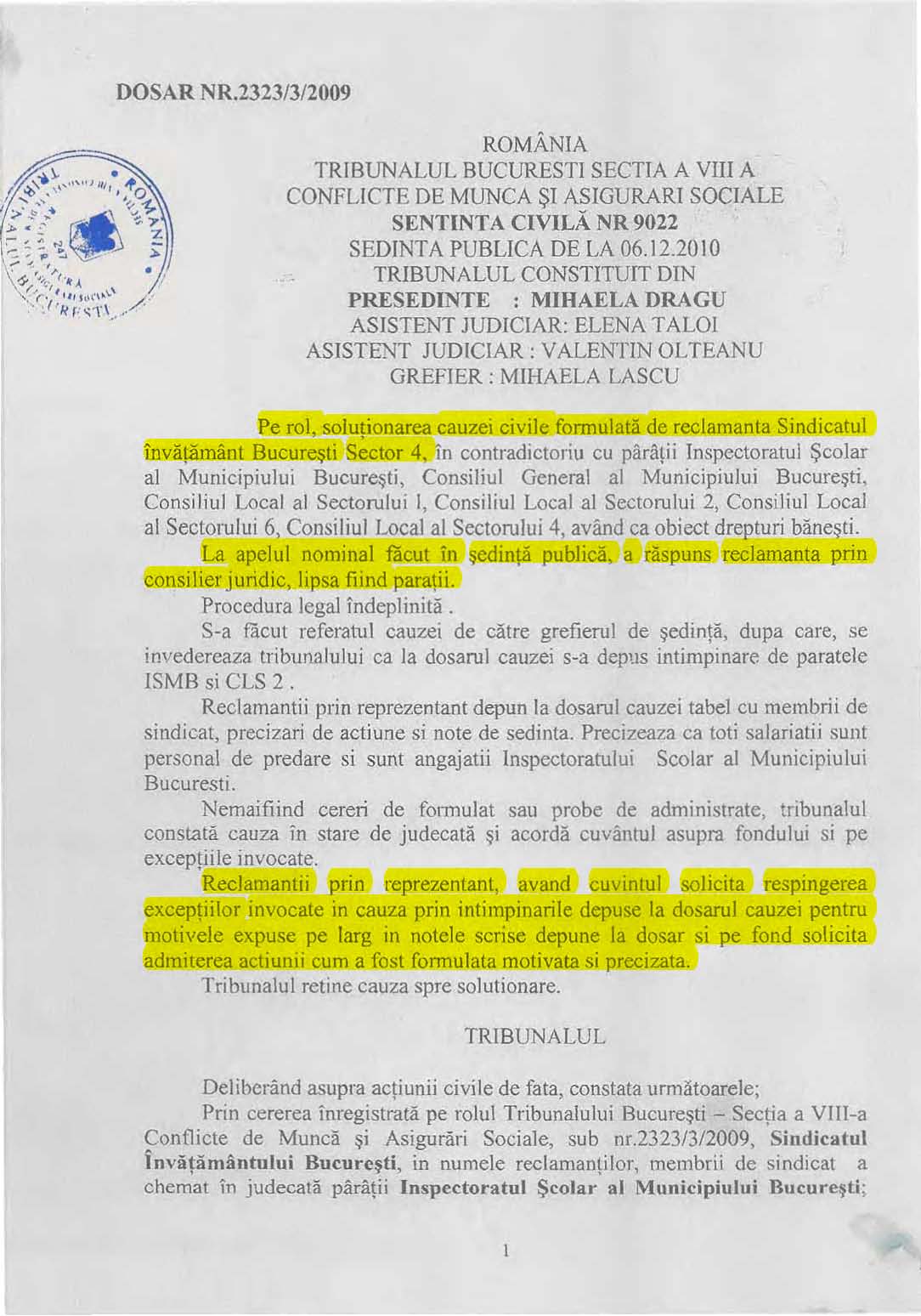 SINDICAT ÎNVĂȚĂMÂNT BUCUREȘTI - SIB